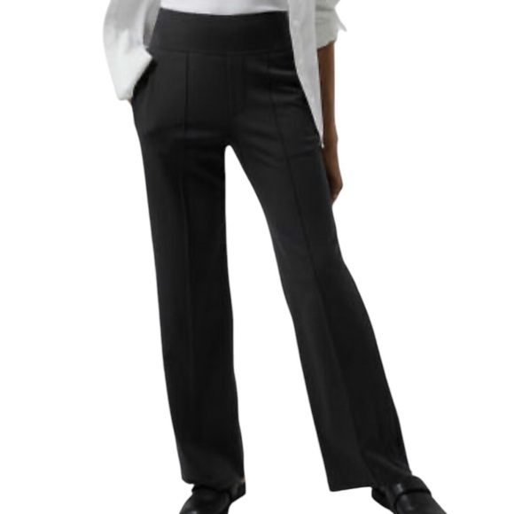 Athleta | Pants & Jumpsuits | Athleta Black Eastbound Wide Pant Pull On ...